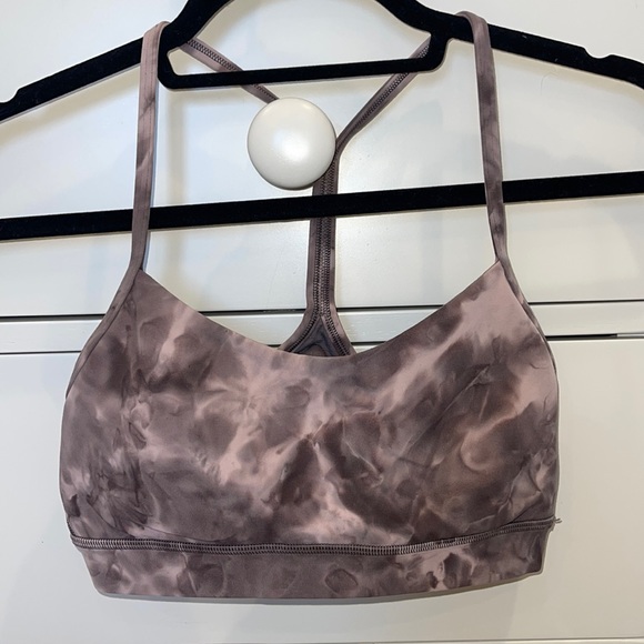 lululemon athletica | Tops | Lululemon Flow Y Sports Bra Diamond Dye ...